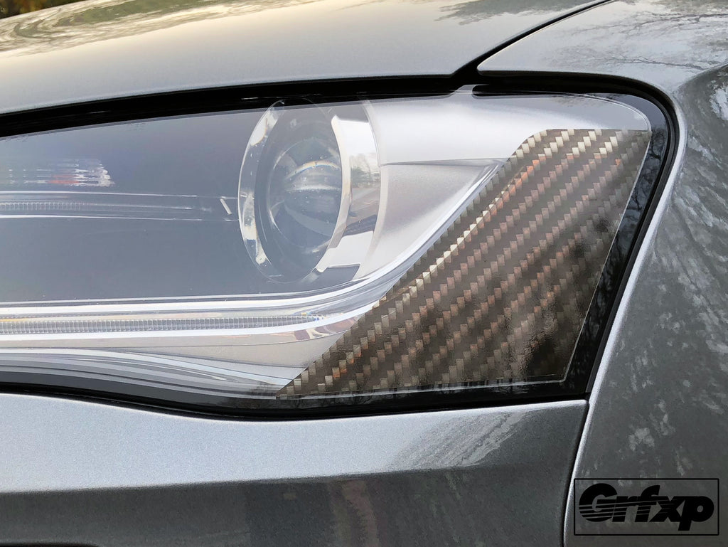 Carbon Fiber Headlight Reflector Overlays for Audi B8.5 S4/A4 S-Line ...