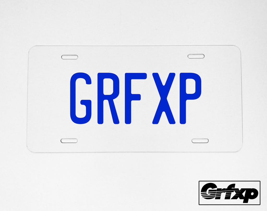 Create Your Own Custom License Plate – Grafixpressions