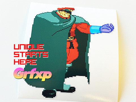 M.Bison Cape Street Fighter Series Printed Sticker – Grafixpressions