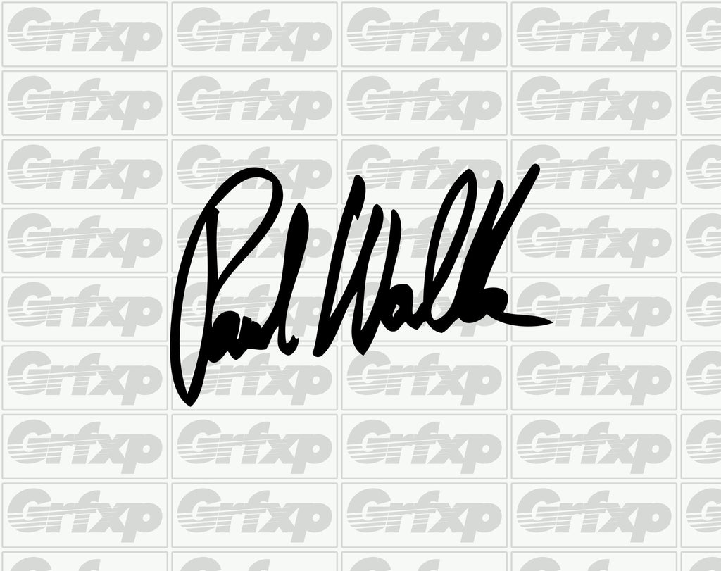 Paul Walker Signature Sticker – Grafixpressions