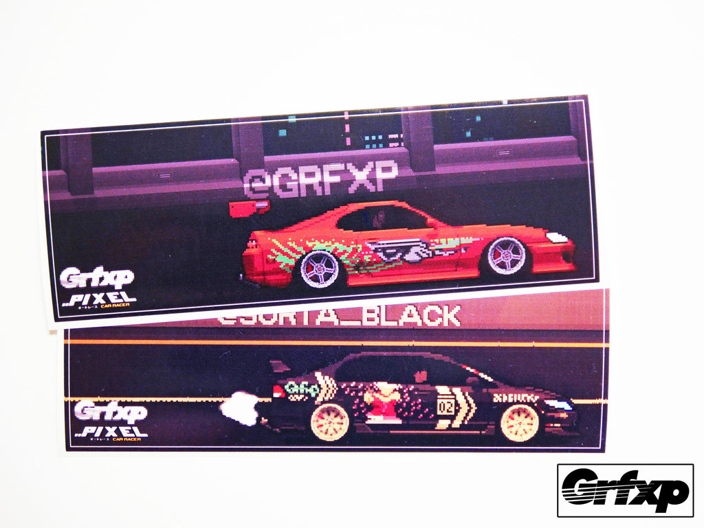 Create Your Own "Custom" Pixel Car Racer Style Printed "Slap" Stickers ...