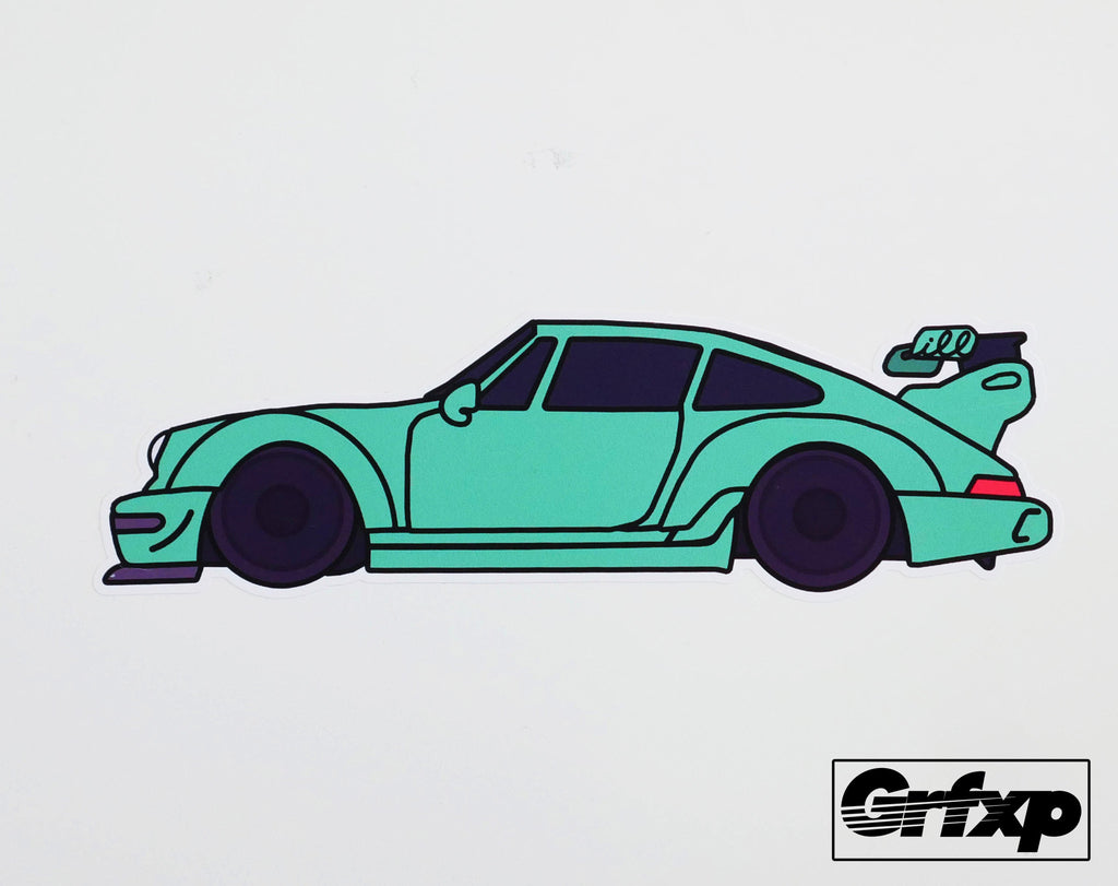 Rauh Welt Porsche Green Printed Sticker – Grafixpressions