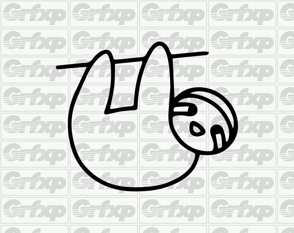Stick Figure Sloth Sticker – Grafixpressions