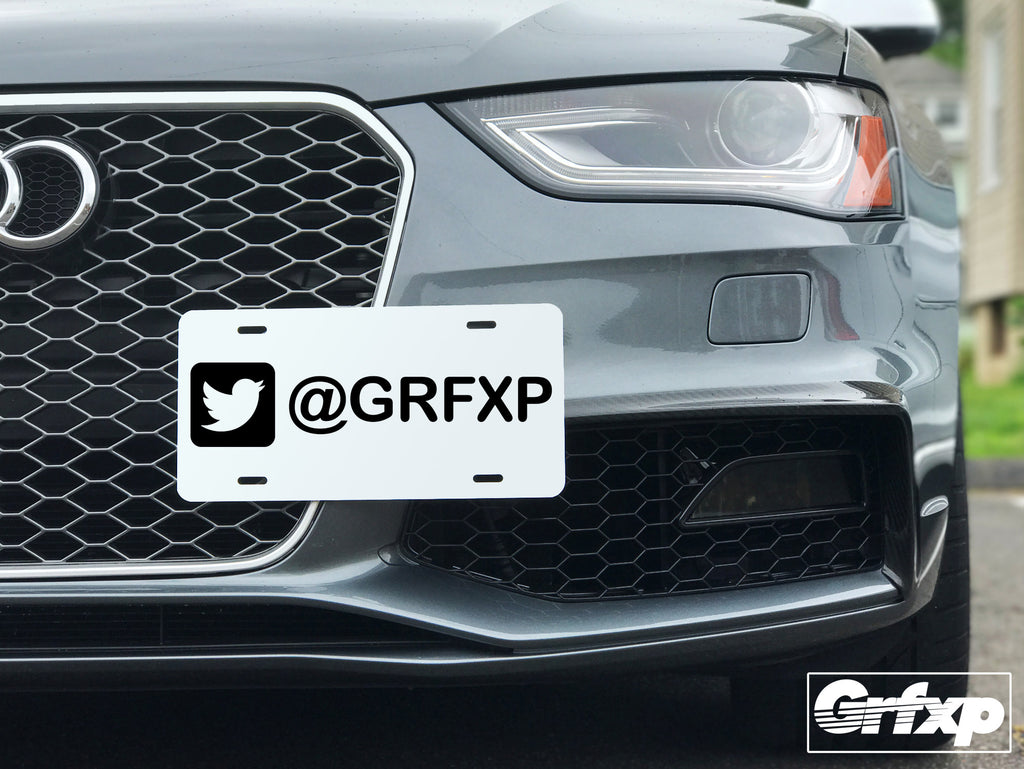 Custom Social Media License Plate – Grafixpressions